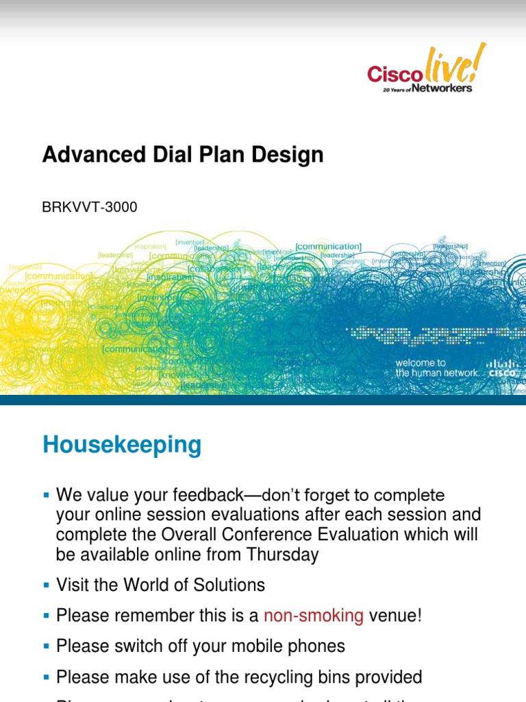 Advanced Dial Plan Design: BRKVVT-3000 | PDF | Telephone Numbering Plan ...