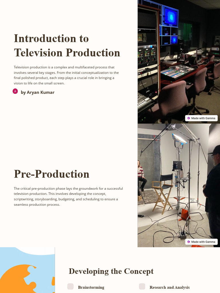 Introduction to Television Production | PDF | Screenwriting ...