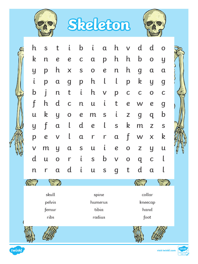 YEAR 4 SCIENCE Skeleton Word Search Ver 1 | PDF | Foreign Language Studies