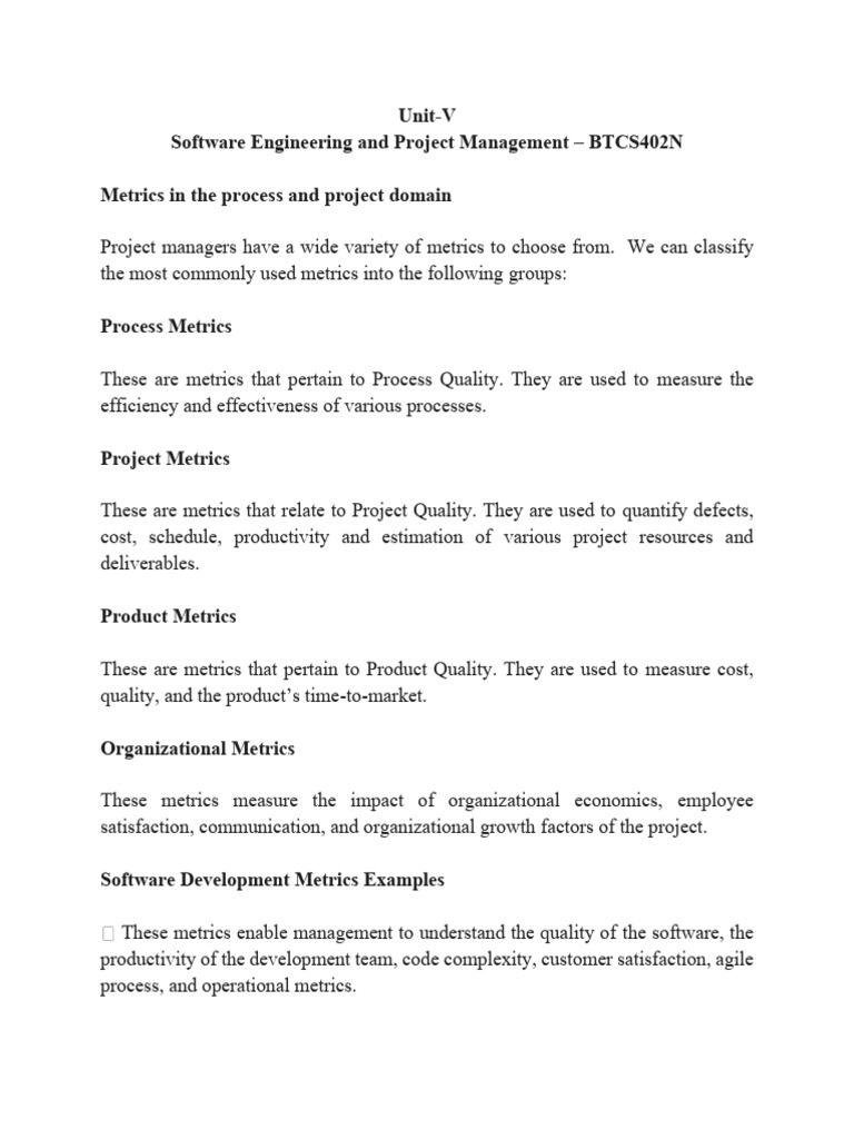 Unit - V SEPM | PDF | Software Development Process | Risk Management