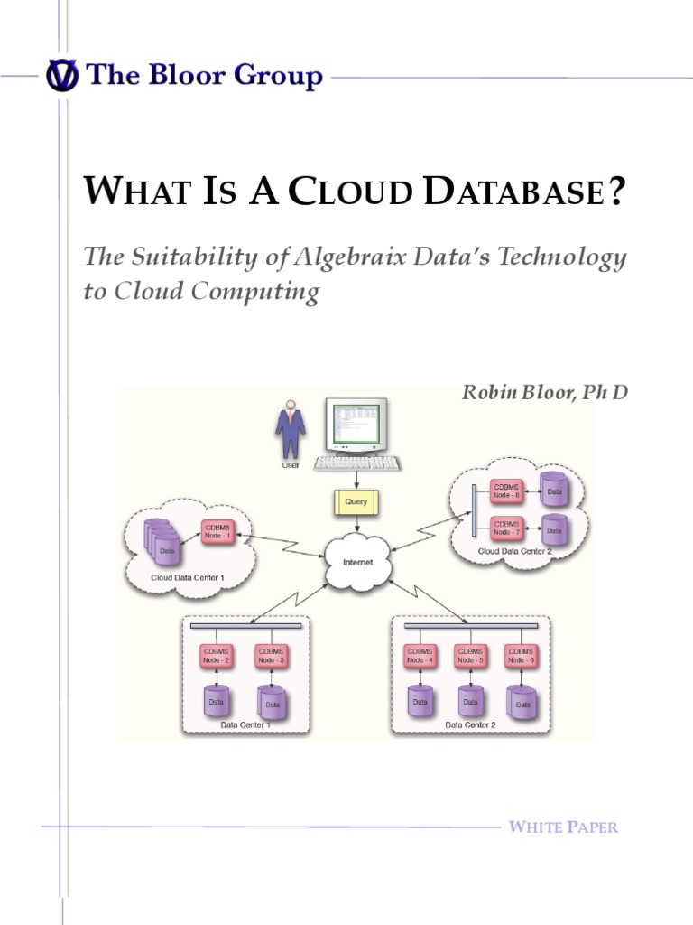 The Cloud Database Pdf Apache Hadoop Databases 