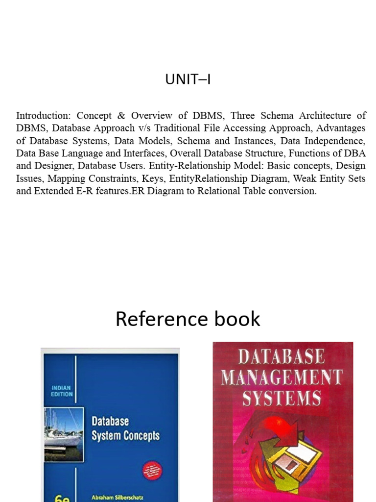Unit1 - Final | PDF | Databases | Relational Database
