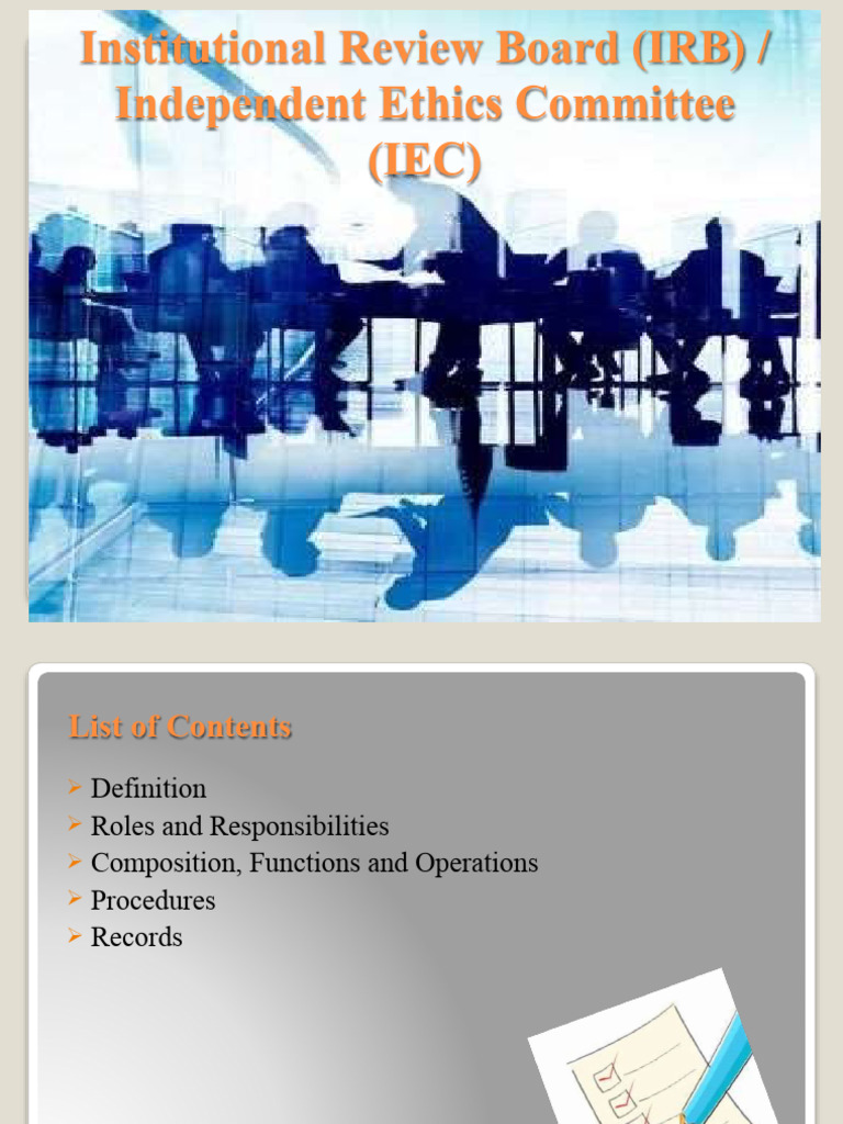 Irb & Iec | PDF | Institutional Review Board | Science
