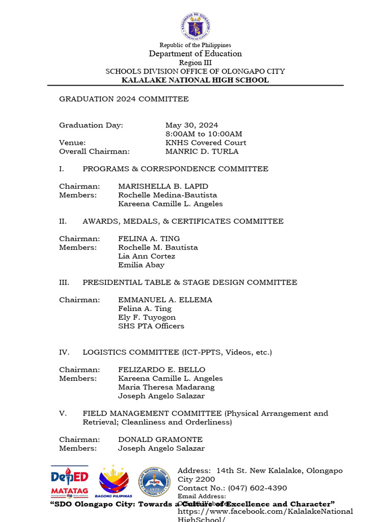 Committee On Graduation | PDF