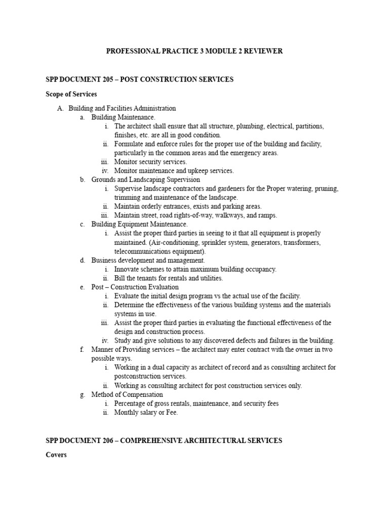 Professional Practice 3 Module 2 Reviewer | PDF | Architect ...