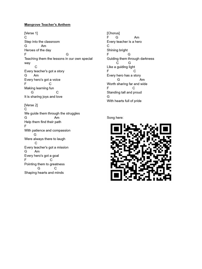 Teacher's Anthem | PDF