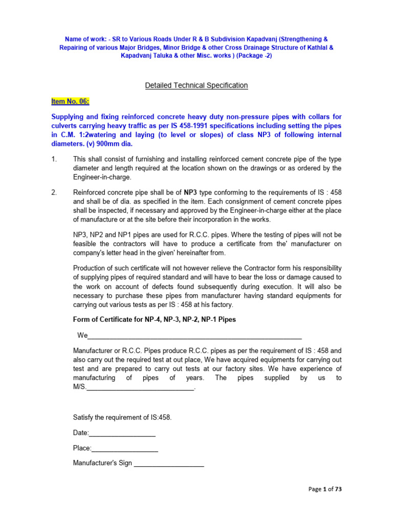 4 - Technical Specification | PDF | Welding | Construction