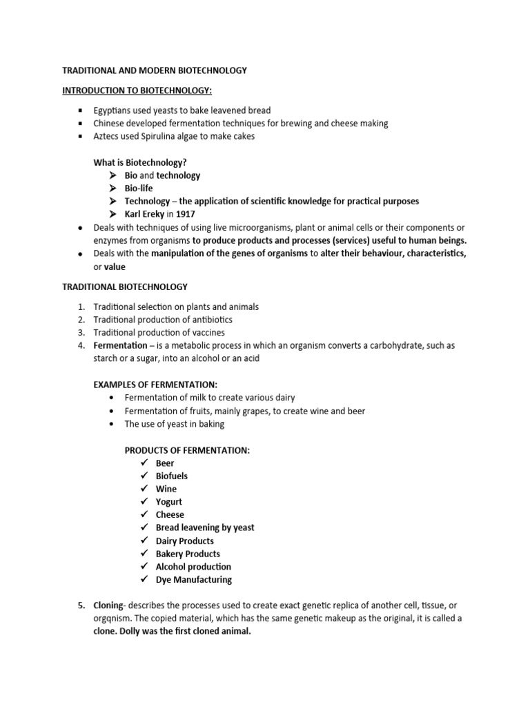 Biotech Q2 notes | Download Free PDF | Biotechnology | Genetic Engineering