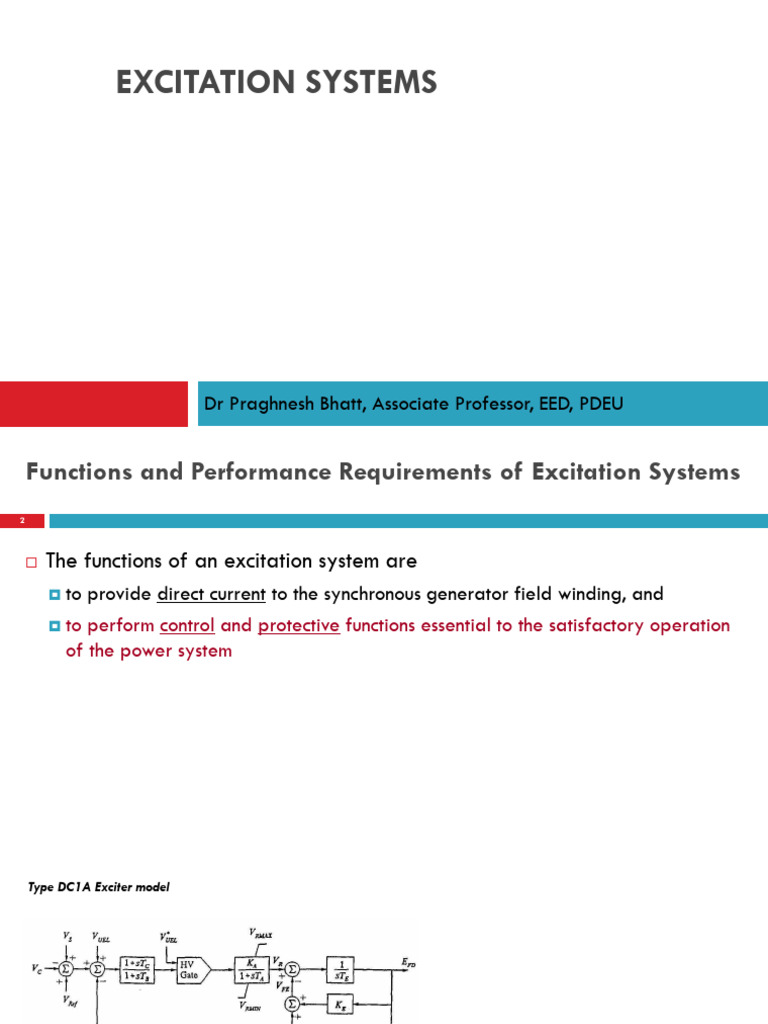 Excitation Systems | PDF | Rectifier | Electric Generator
