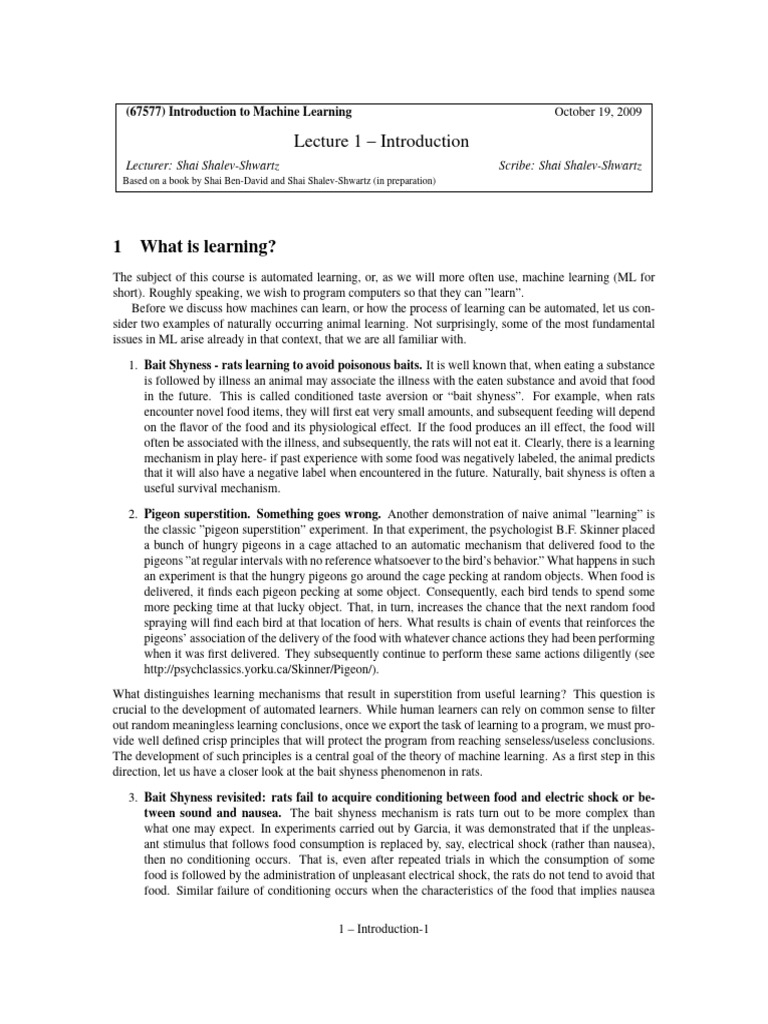 Introduction To Machine Learning Mathematics | PDF | Learning | Machine ...