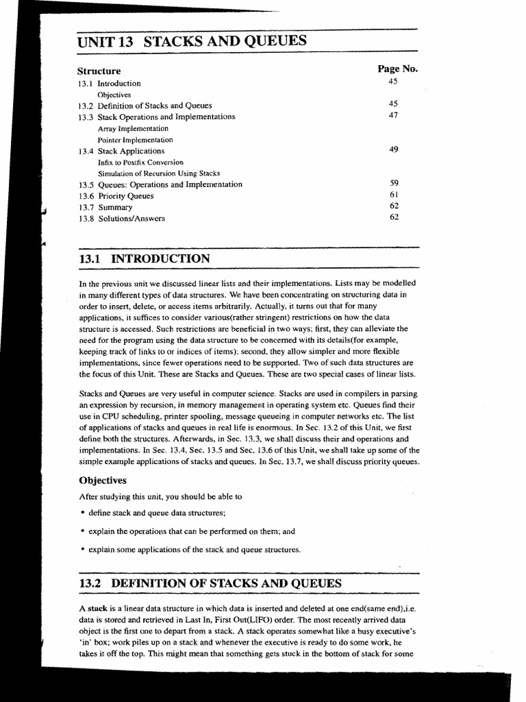 Unit 13 Pdf Queue Abstract Data Type Pointer Computer Programming 