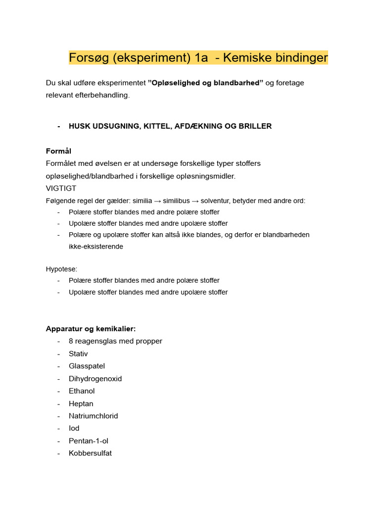 Kemi Eksamen - Noter | PDF