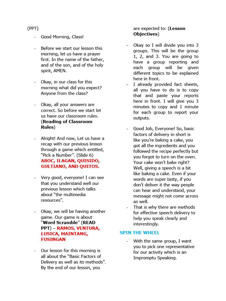 CO - Script | PDF | Cognition | Human Communication