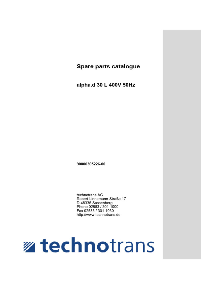 Technotrans Alpha Parts EN | PDF | Gas Technologies | Equipment