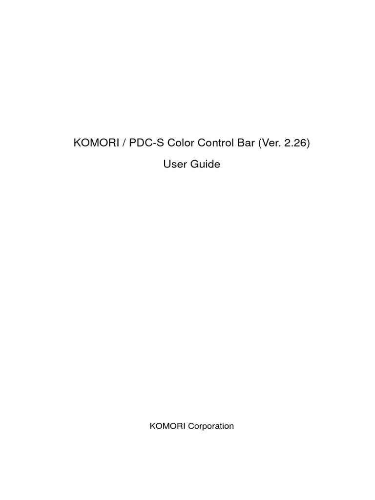 Komori Color Control Bar Manual ENG | Download Free PDF | Magenta ...