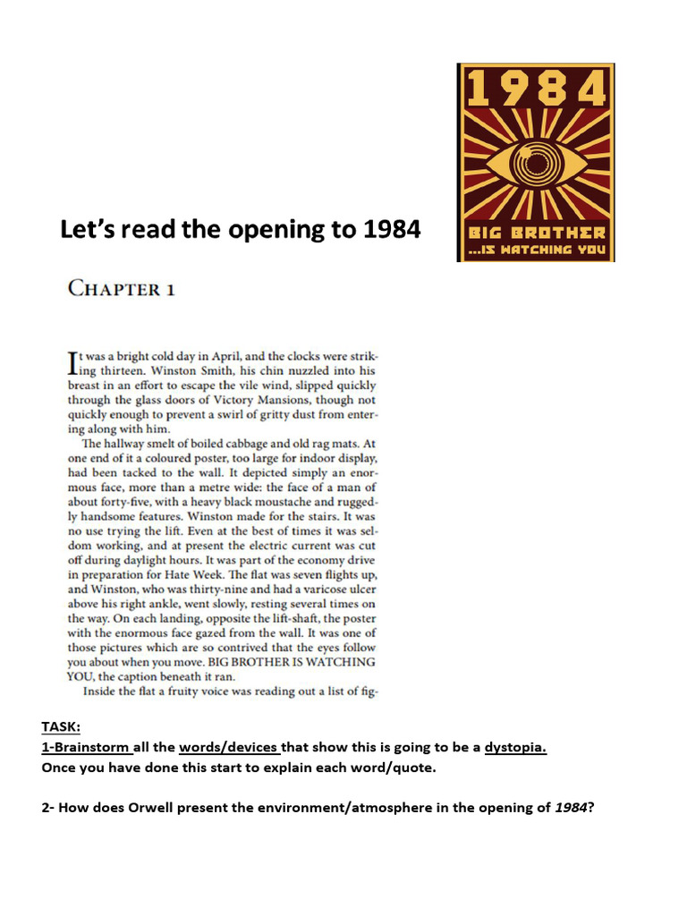 READING The Opening To 1984 | PDF