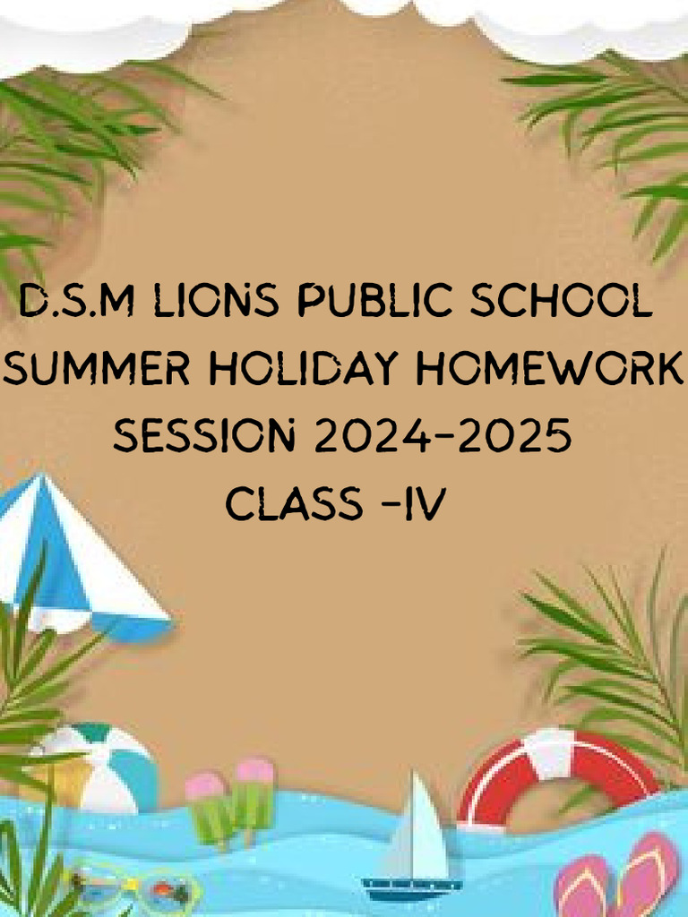 class 4th holiday homework | PDF