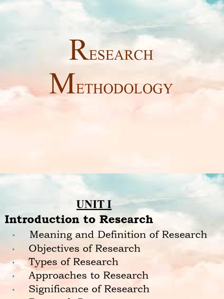 UNIT-1.pptx | Download Free PDF | Sampling (Statistics) | Hypothesis