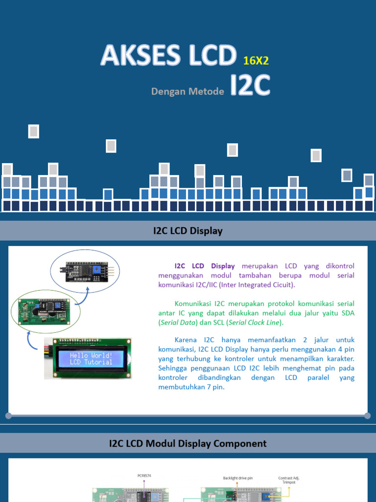 12 Akses I2C LCD Karakter 16x2 | PDF | Komputer