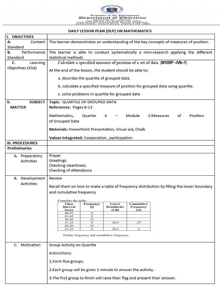 LP Quartile GD (Final) | PDF | Quartile | Learning