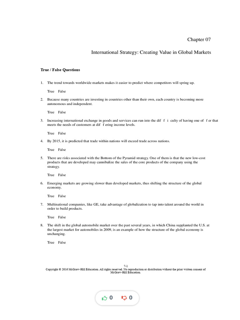 Global Market Strategies and Challenges | PDF