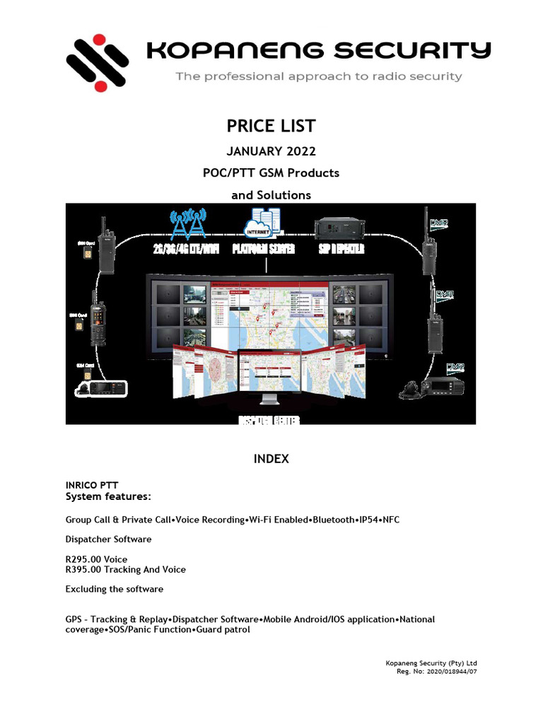 Kopaneng Security Inroco Radio | PDF | 4 G | Lte (Telecommunication)