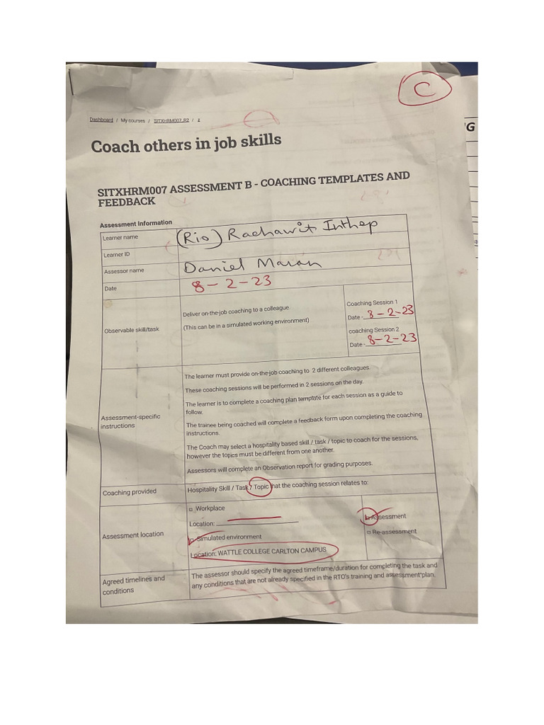Coach Other in Job Skills | PDF