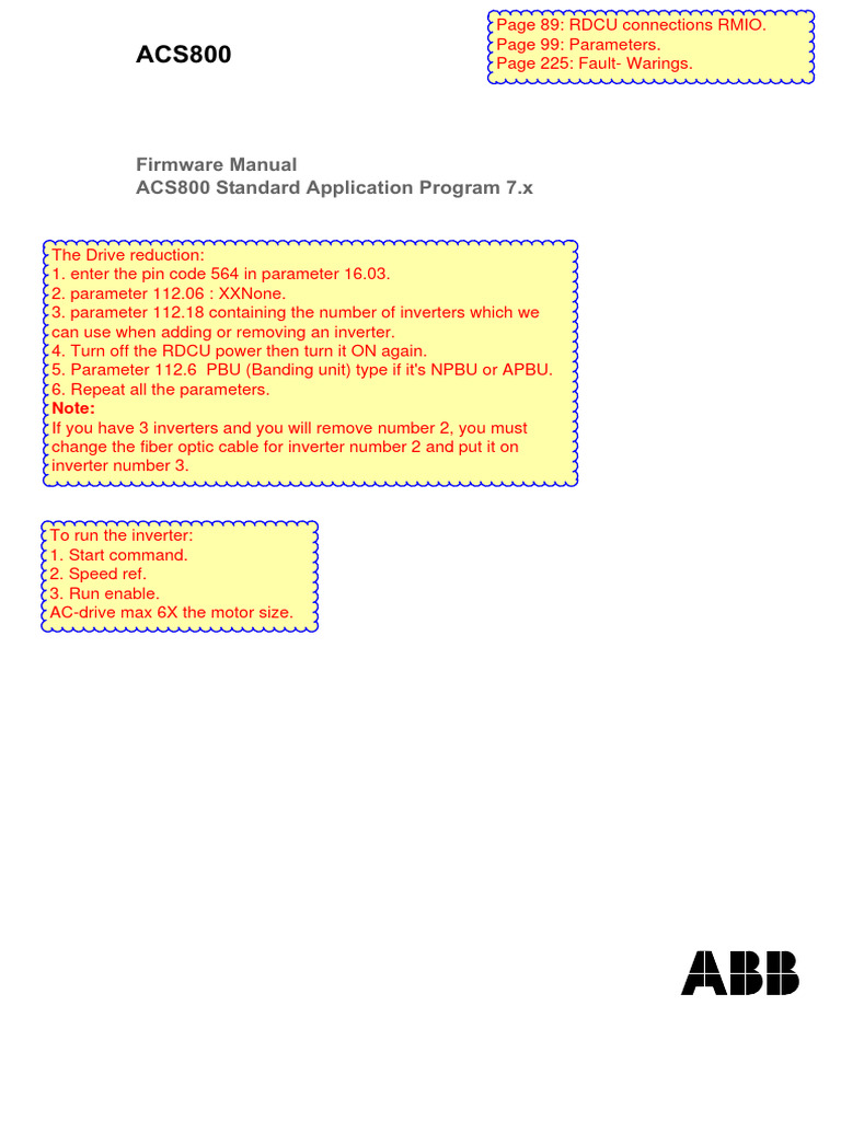 ACS800 Drive Reduction | Download Free PDF | Power Inverter | Electrical Engineering