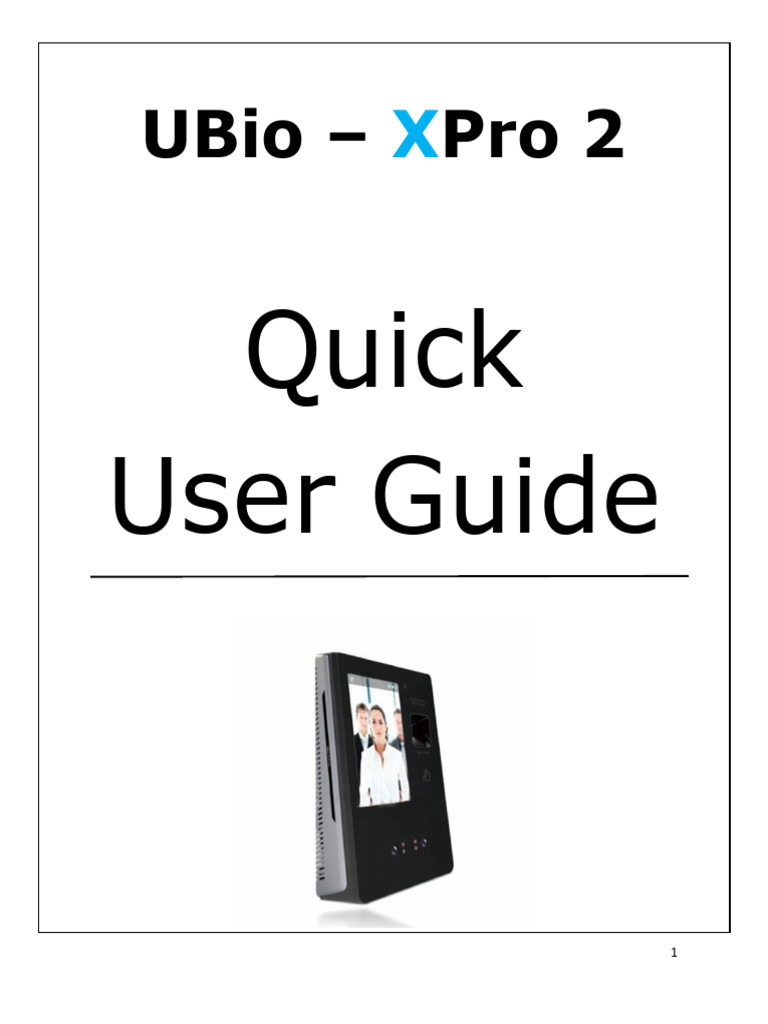 Ubio-X Pro 2 Quick User Guide | PDF | Computer Network | Ip Address