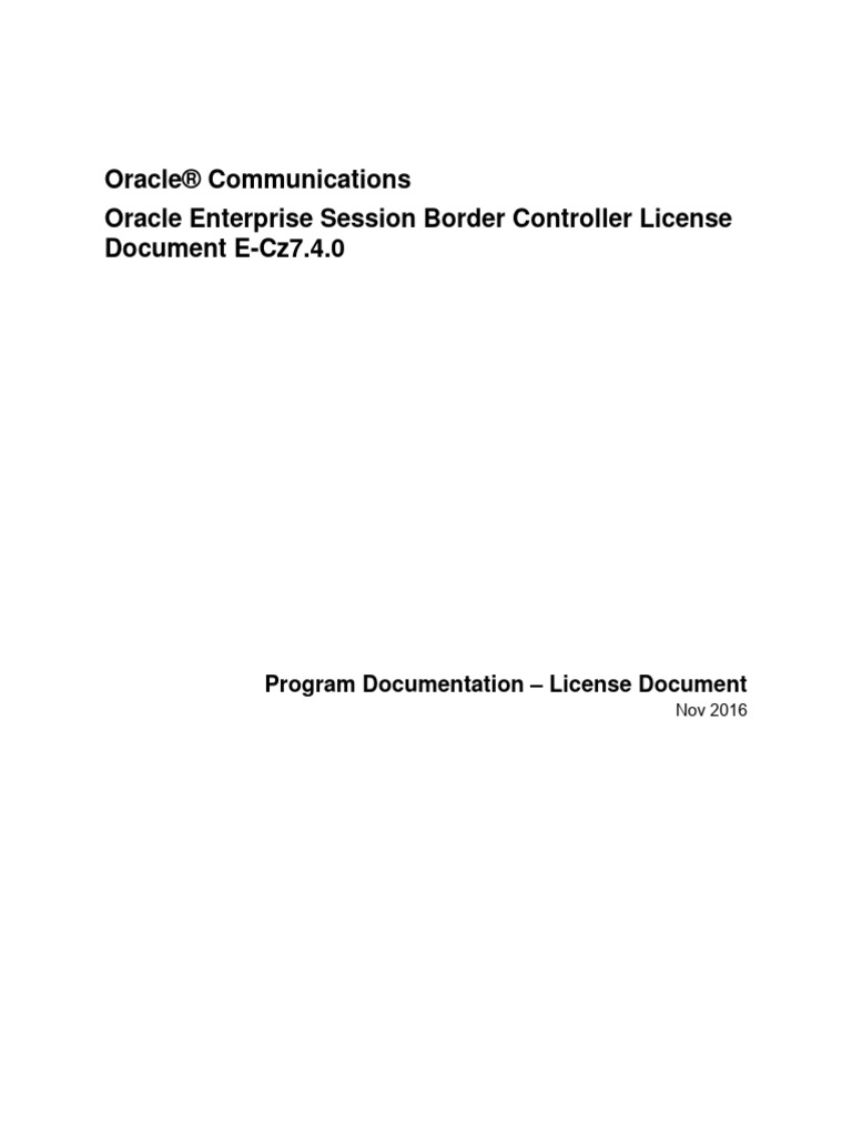 Esbc Ecz740 License | PDF | Session Initiation Protocol | Linux