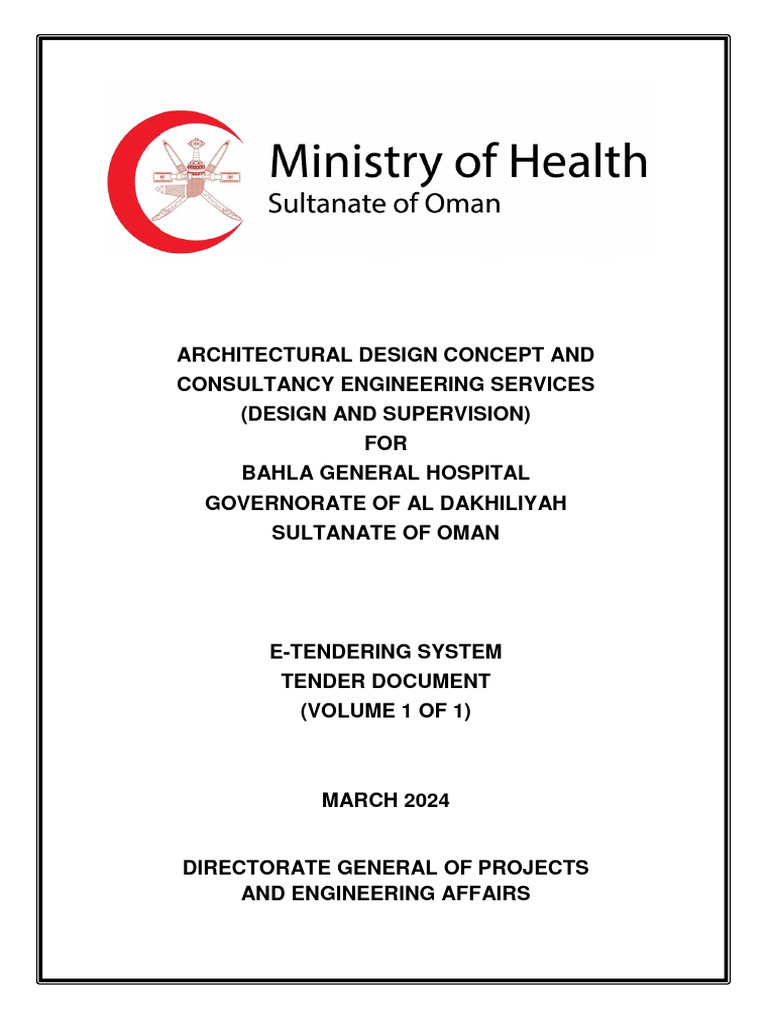 Bahla Hospital Tender Submission Guide | PDF | Small And Medium Sized ...