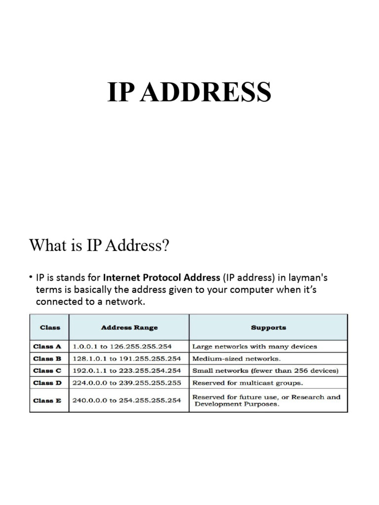 IP ADDRESS | Download Free PDF | Ip Address | Computer Network