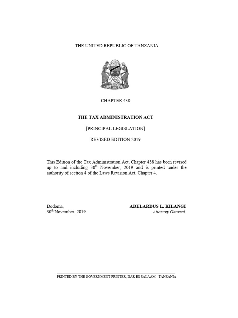 The Tax Administration Act | PDF | Taxation In The United States | Taxes