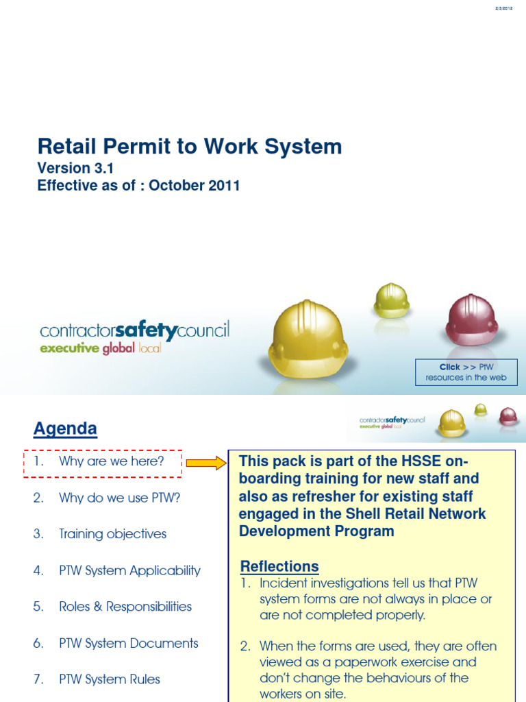 Retail Permit To Work System - Version 3.1 | PDF | Risk | Hazards