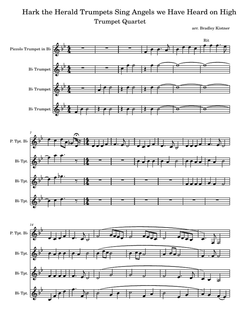 Hark The Herald Trumpets Sing Angels We Have Heard On High Trumpet ...
