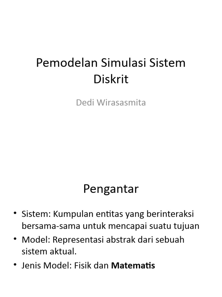 Materi 3 Model Dan Simulasi | PDF