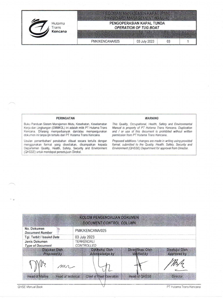 Pengoprasian Kapal Tunda | PDF