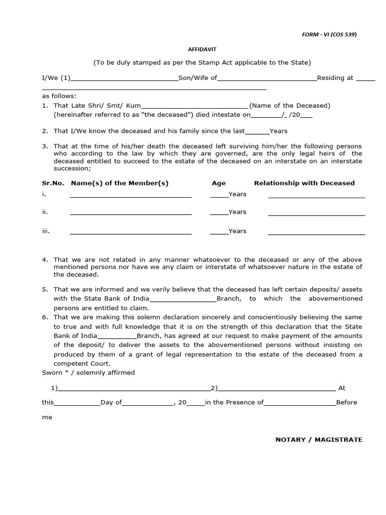 SBI Forms | PDF | Signature | Indemnity