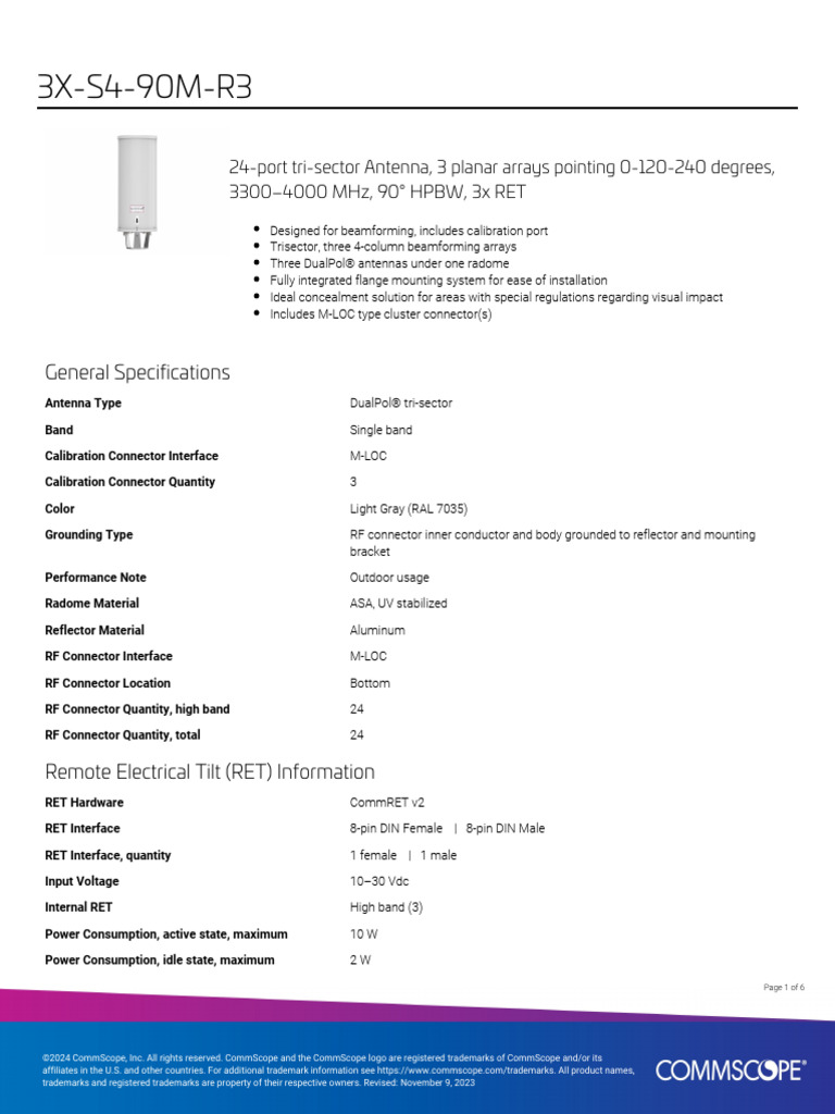 3x s4 90m r3 Product Specifications | PDF | Antenna (Radio ...