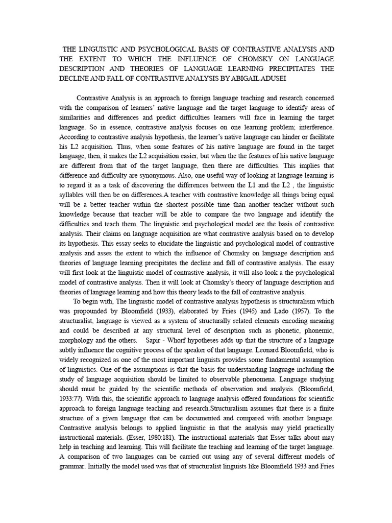 writing sample | PDF | Second Language | Language Acquisition