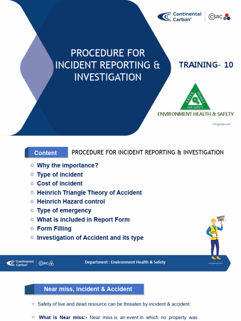10 - CCET - EHS - Nearmiss Incident, Accident First Aid Case Reporting ...