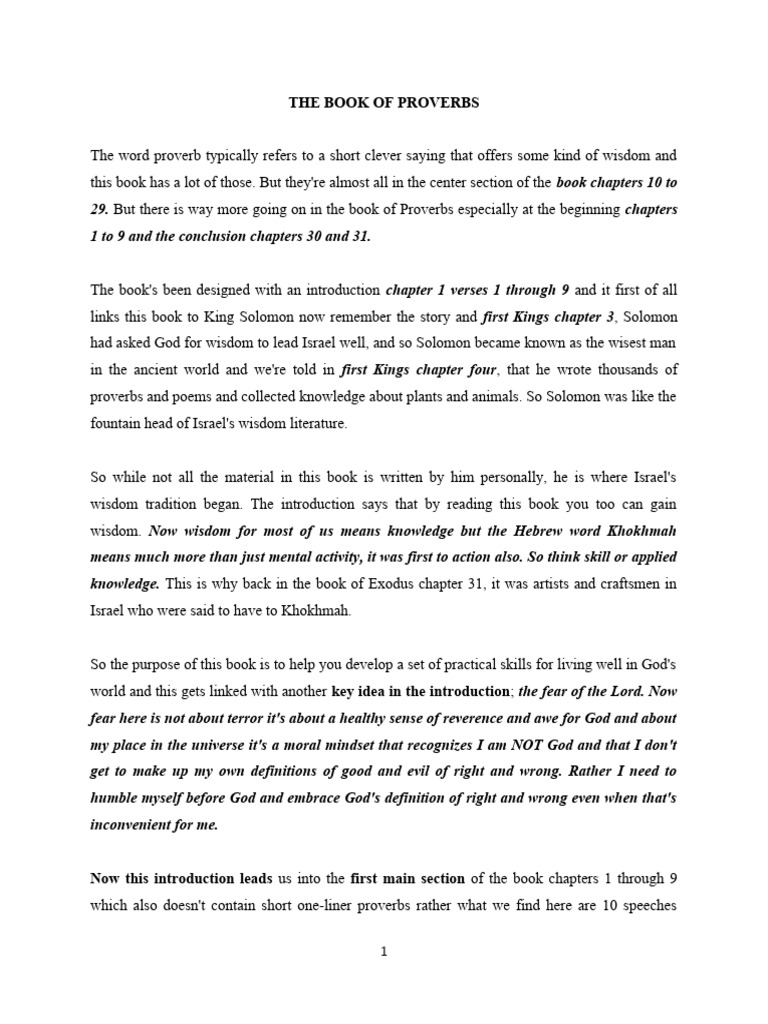 17 THE BOOK OF Proverbs | PDF | Book Of Proverbs | Wisdom