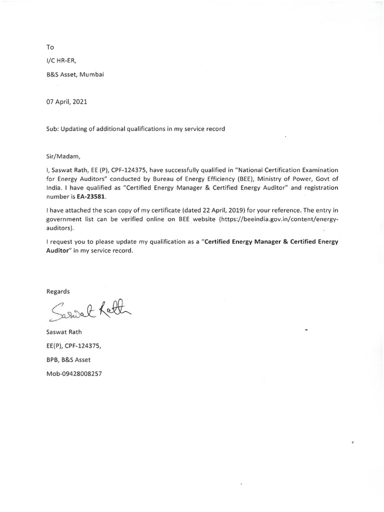 Additional Qualification EA | PDF