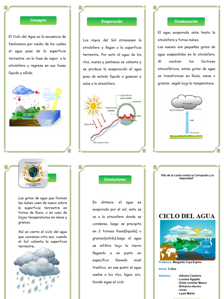 TRIPTICO ELhhjj CICLO DEL AGUA | PDF | El ciclo del agua | Agua TRIPTICO ELhhjj CICLO DEL AGUA | PDF | El ciclo del agua | Agua