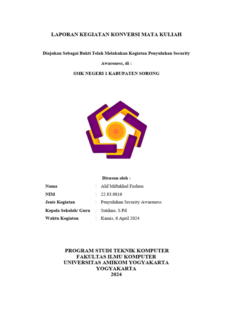 Laporan Kegiatan Konversi Mata Kuliah | PDF