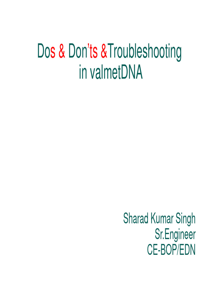 Valmet DNA Troubleshooting Guide | PDF | Computer Architecture | Computer Science