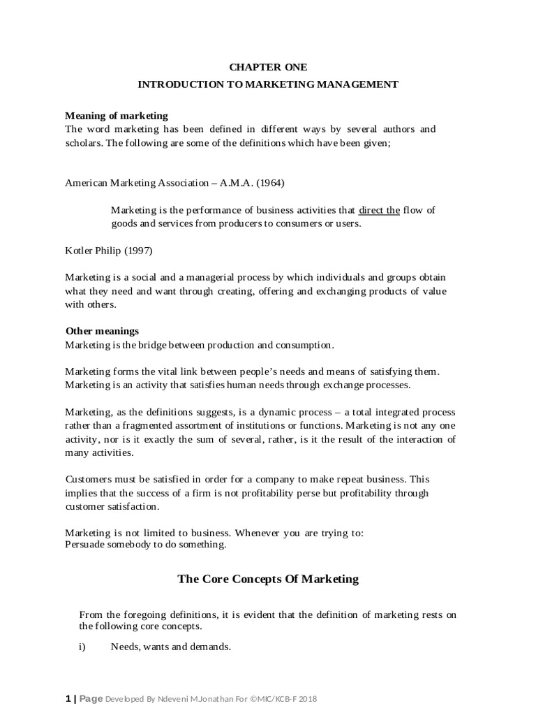 Introduction to Marketing Management | PDF | Marketing | Demand