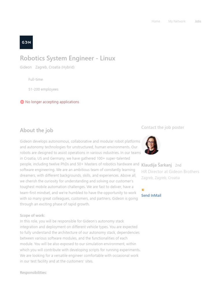 Robotics System Engineer - Linux - Gideon - LinkedIn | PDF | Robotics ... Robotics System Engineer - Linux - Gideon - LinkedIn | PDF | Robotics ...