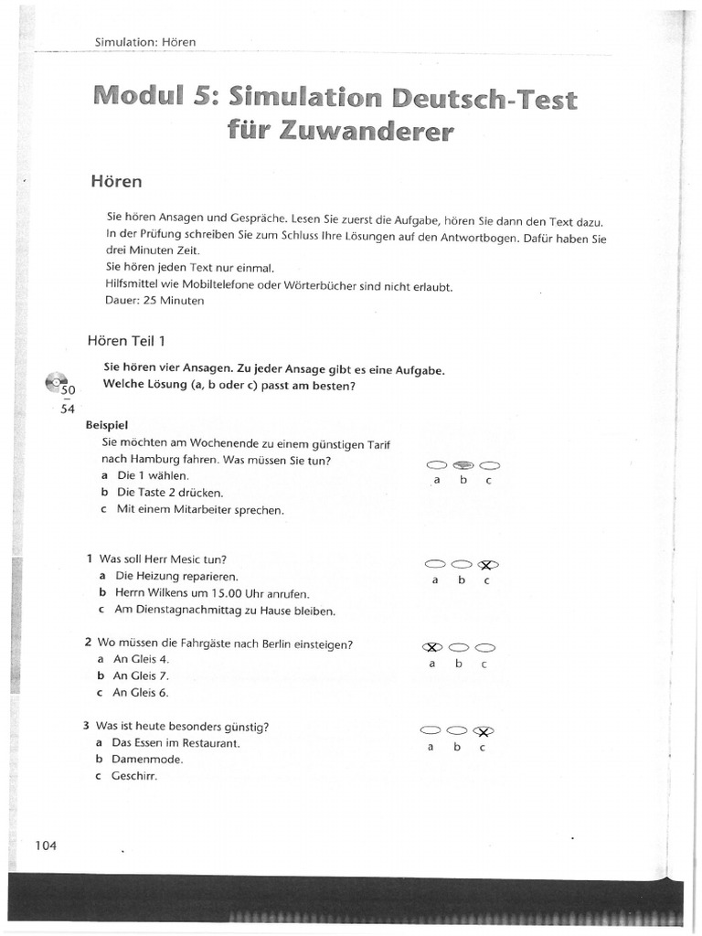 Fit Für DTZ Hören Modelltest | PDF