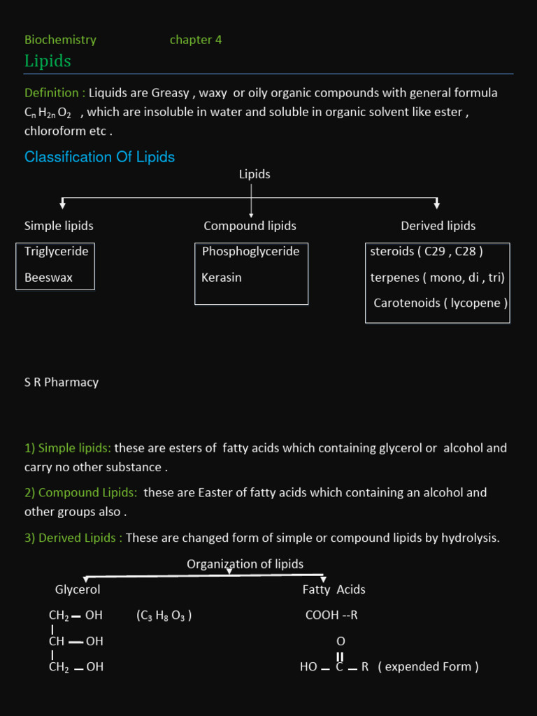 Lipids Biochemistry Chap. 4 | PDF | Lipoprotein | Fatty Acid